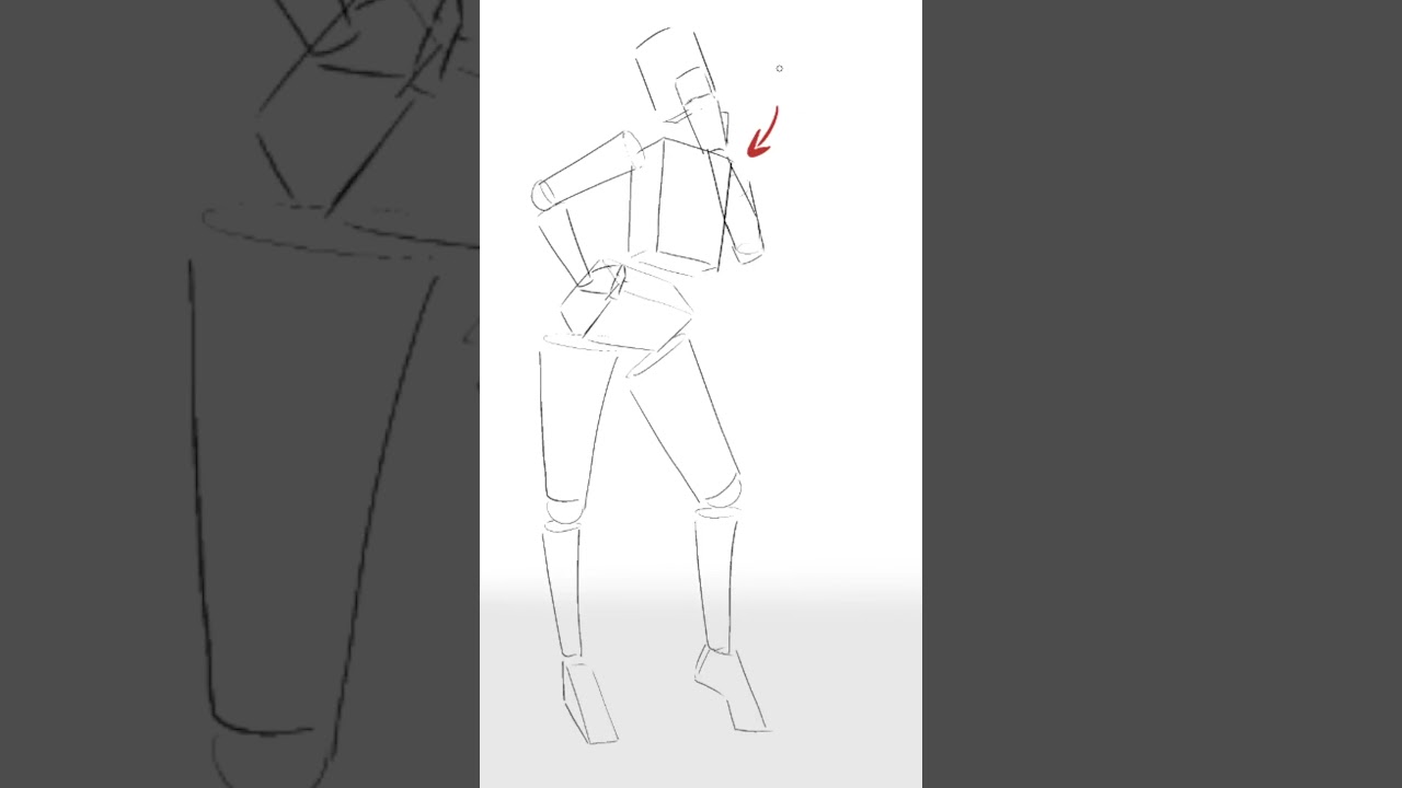 Figure Drawing Misconception - Quick Art Tips #art #sketch #shorts #tutorial #drawingtutorial #anime