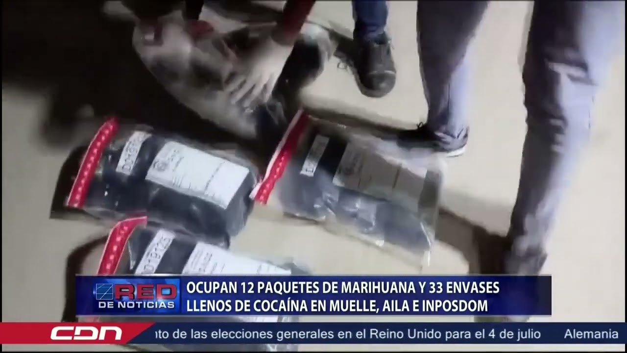 Ocupan 12 paquetes de marihuana y 33 envases llenos de cocaína en muelle, AILA e Inposdom