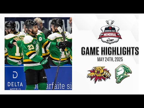 Memorial Cup Highlights: Moncton Wildcats @ London Knights May 24, 2025