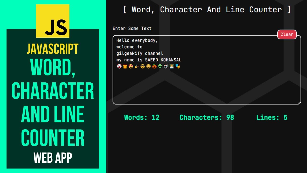 How To Create A JavaScript Word Counter Web Application From Scratch HTML/CSS/JS