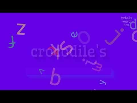 How to say "crocodile's"! (High Quality Voices)
