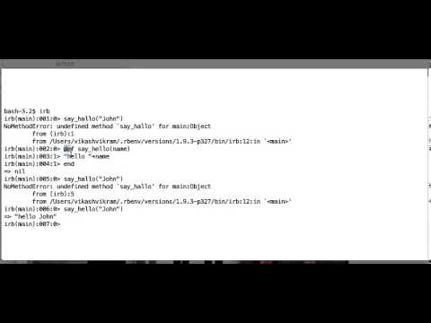 Ruby.4 - Define a method in irb