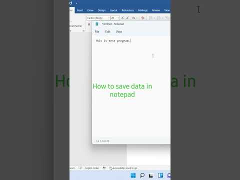 Save text data in Notepad