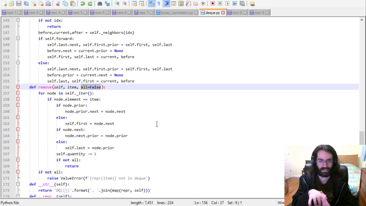 Let's Code Python: Deque, Part 4