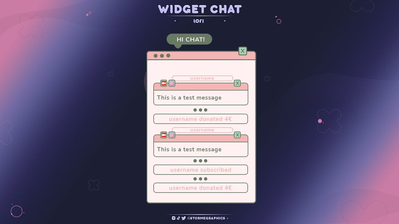 LOFI TWITCH CHAT WIDGET W/STREAMELEMENTS