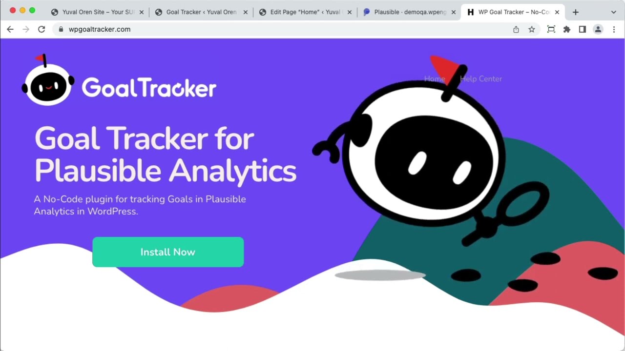 Goal Tracker for Plausible Analytics Demo