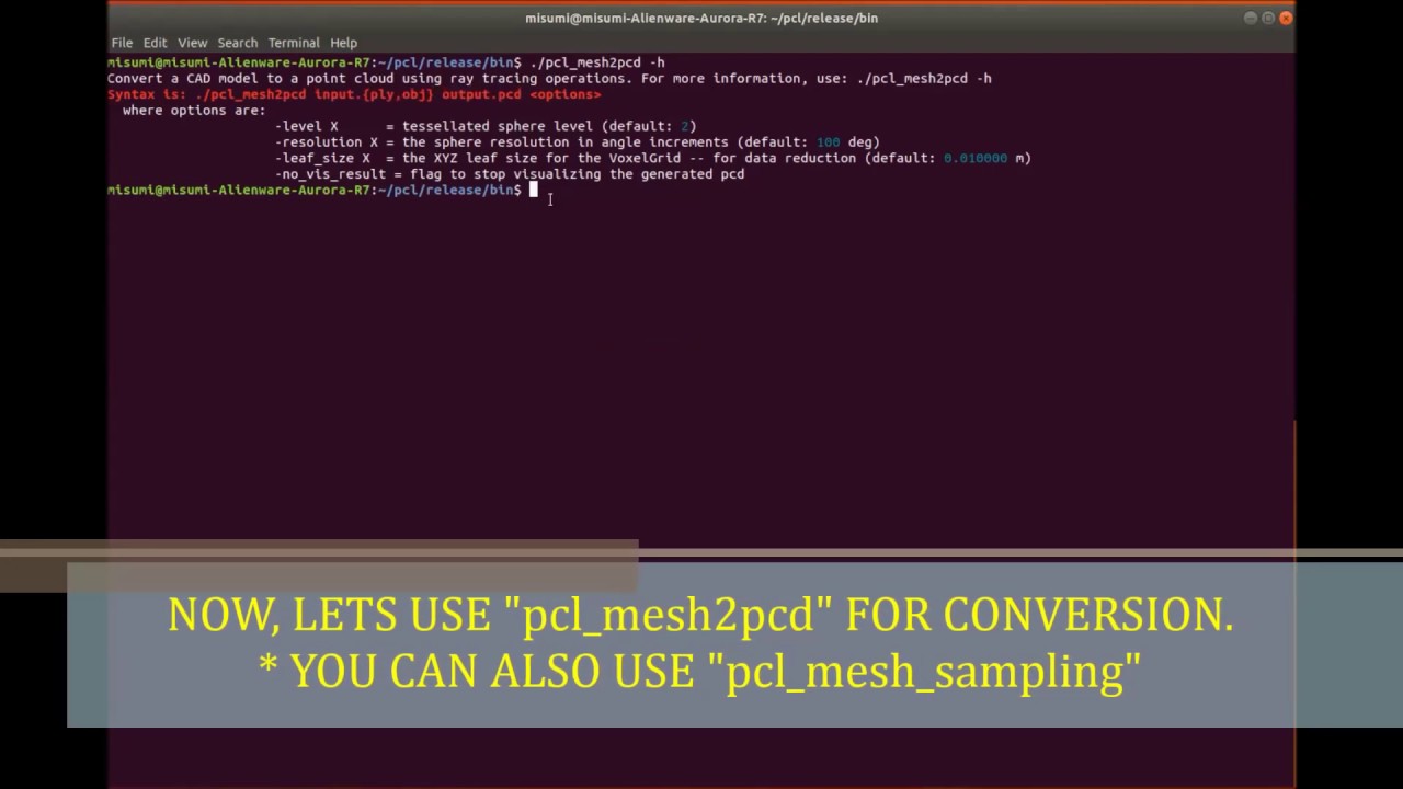 Conversion of CAD Model Using Point Cloud Library