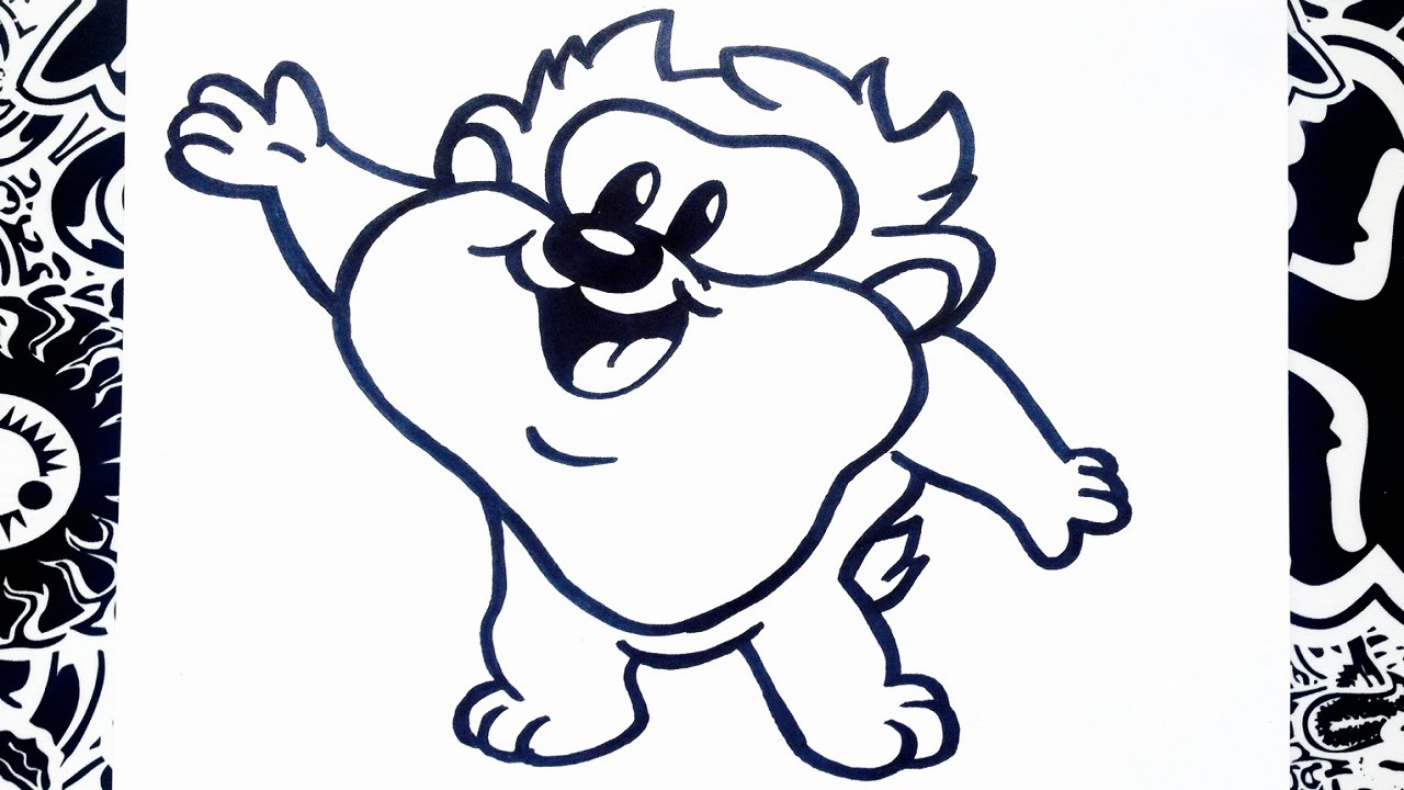 como dibujar a tazmania bebe | how to draw baby taz