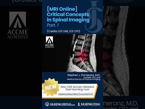 ✍️ Continuing Medical Education(CME)- [MRI online] Critical Concepts in Spinal Imaging part. 1