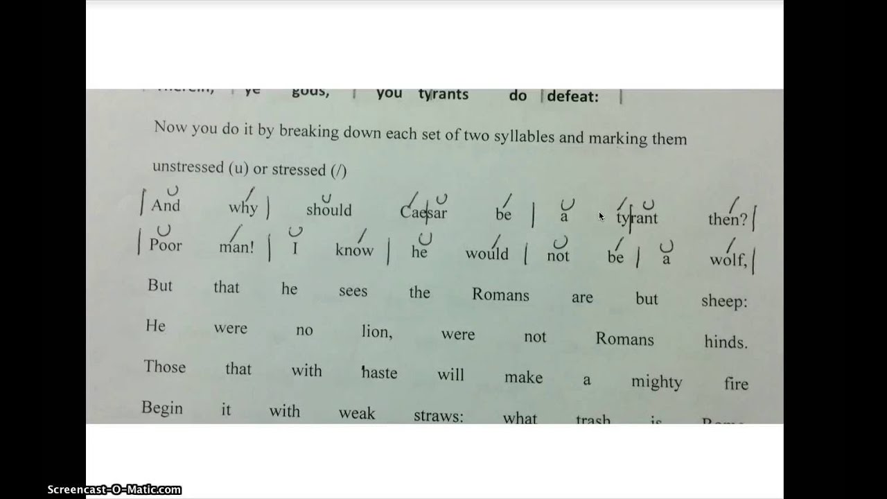 Blank Verse Practice Exercise Video - 2015