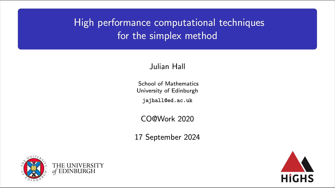 High Performance Computational Techniques for the Simplex Method