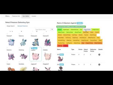 Pokemon Battle Guide by Angular.js (Updated) | Shuang Lei's Projects