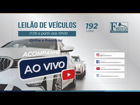 AO VIVO - LeilĂŁo Online de VeĂculos - Freitas Leiloeiro 17/06/2025