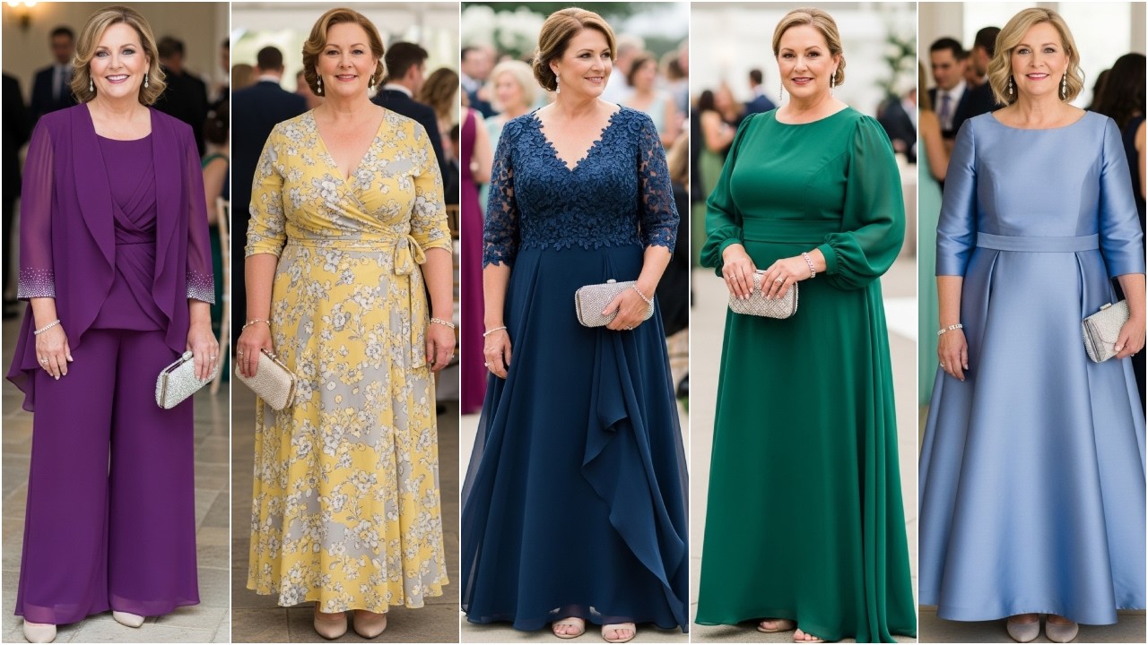Plus Size Mother of the Groom Dresses & Outfits | Elegant Grooms Mum Wedding Style Ideas