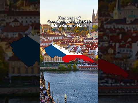 Flag map of Czechoslovakia using Google Maps #google#maps#czechia#czechoslovakia#slovakia