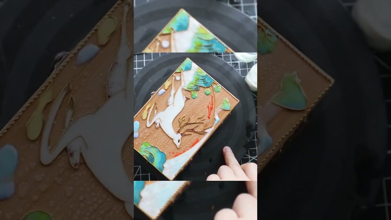 Cloisonne painting for beginners,sand art,Jewelry Box#shortvideo #shorts