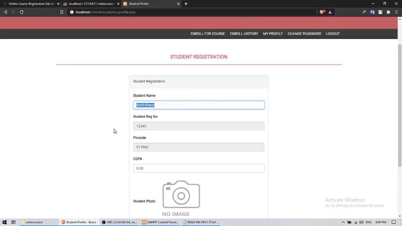 Online Course Registration Site in PHP | Source Code & Projects