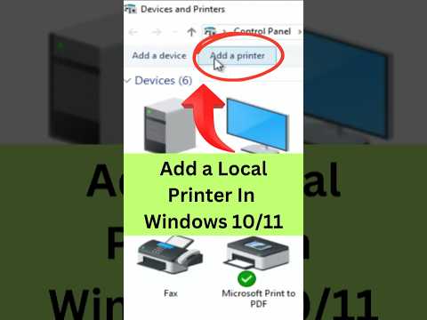 Add A Local Printer in Windows 10/11