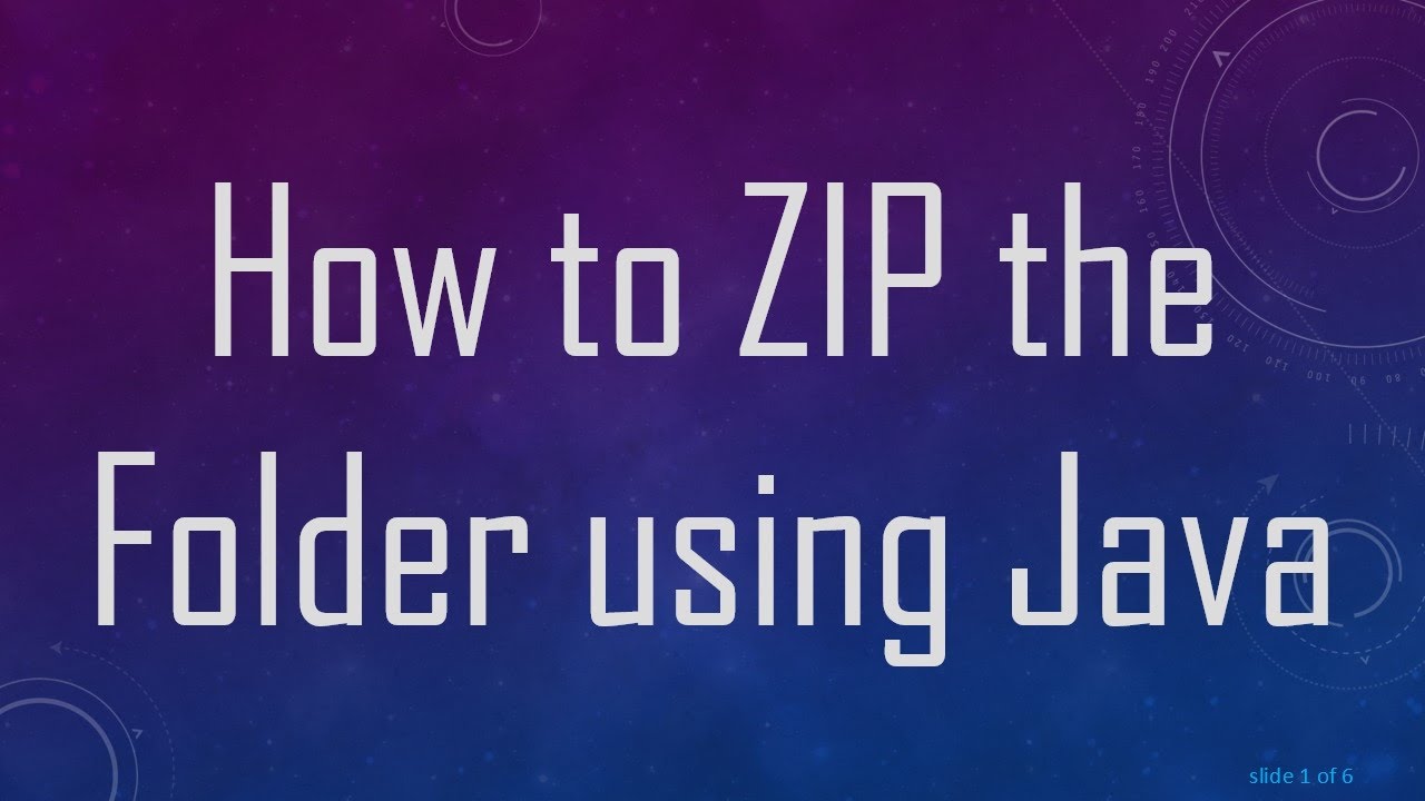 How to ZIP the Folder using Java