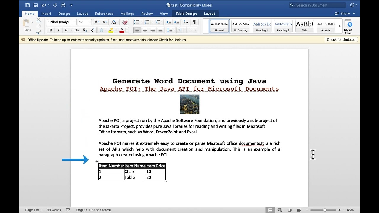 Reading Microsoft Word Documents Using Java