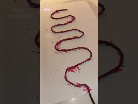Thread Painting-pink poster colors π