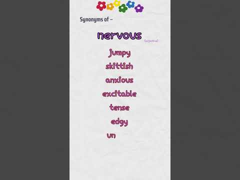 Synonyms of NERVOUS #arcbrainsparks #englishvocabulary #vocabularywords