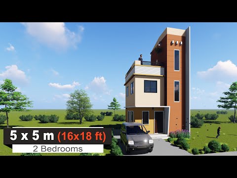 3 Storey House Design 5x5 meters