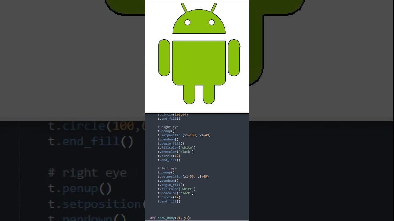Android Logo with Python  #android #logo #animation  #python #pythonprogramming  #code #coding
