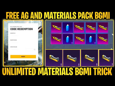 Finally 🔥Glacier M416 Unlimited Material Pack Redeem | BGM Material Trick | How To Get Free Material