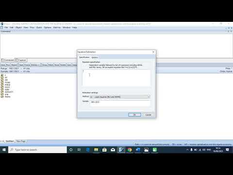 FULLY MODIFIED OLS ESTIMATION FMOLS EViews