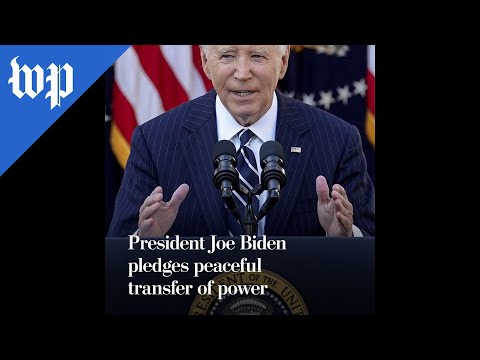 President Joe Biden pledges peaceful transfer of power