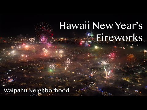 Hawaii Fireworks Show - New Years 2023