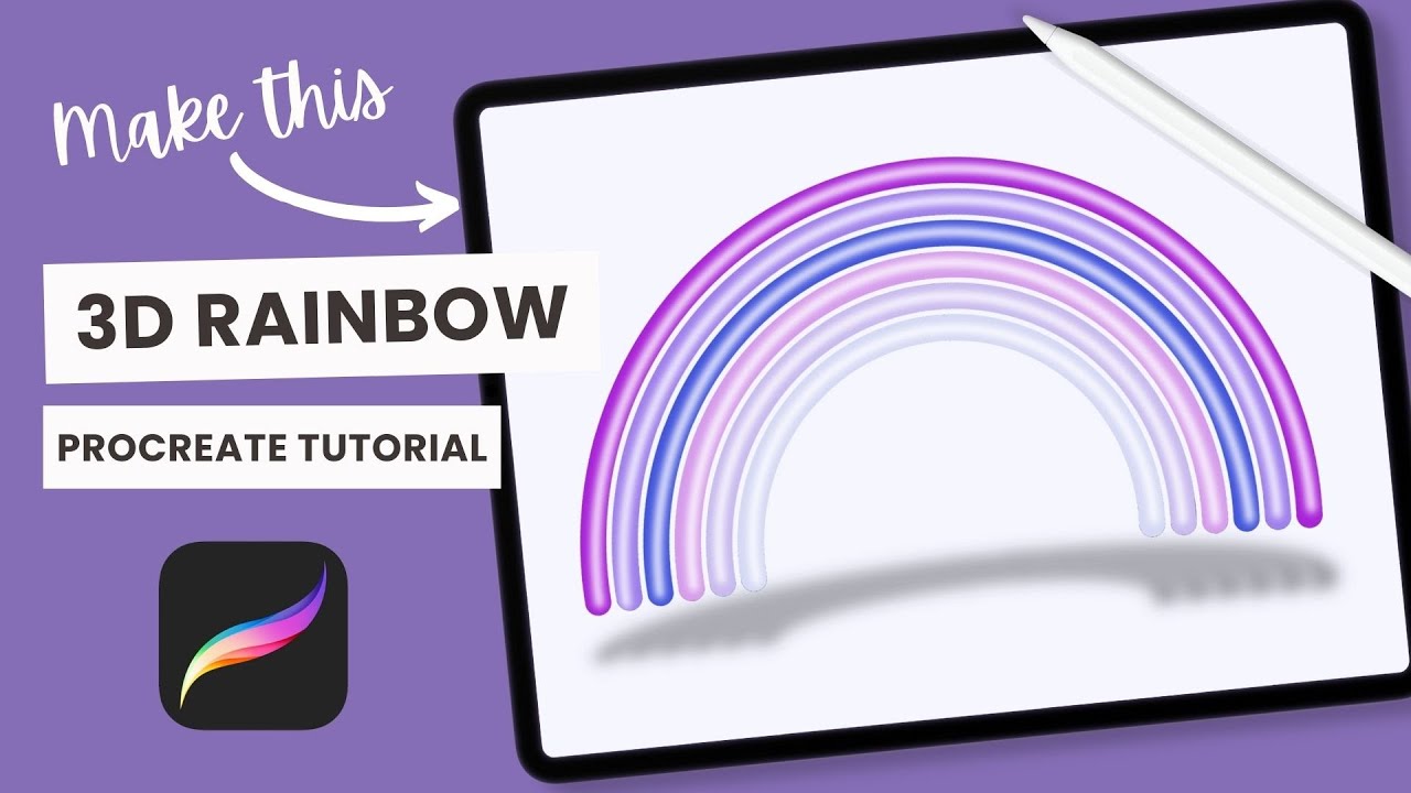 3D Rainbow Procreate Tutorial: Easy Digital Art for Beginners