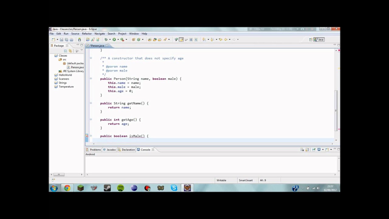 Java Tutorial 5 - Classes in Java