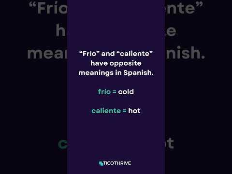 Frío vs. Caliente (Opposite Meaning) - COSTA RICAN SPANISH #costarica #españolcostarica #spanish