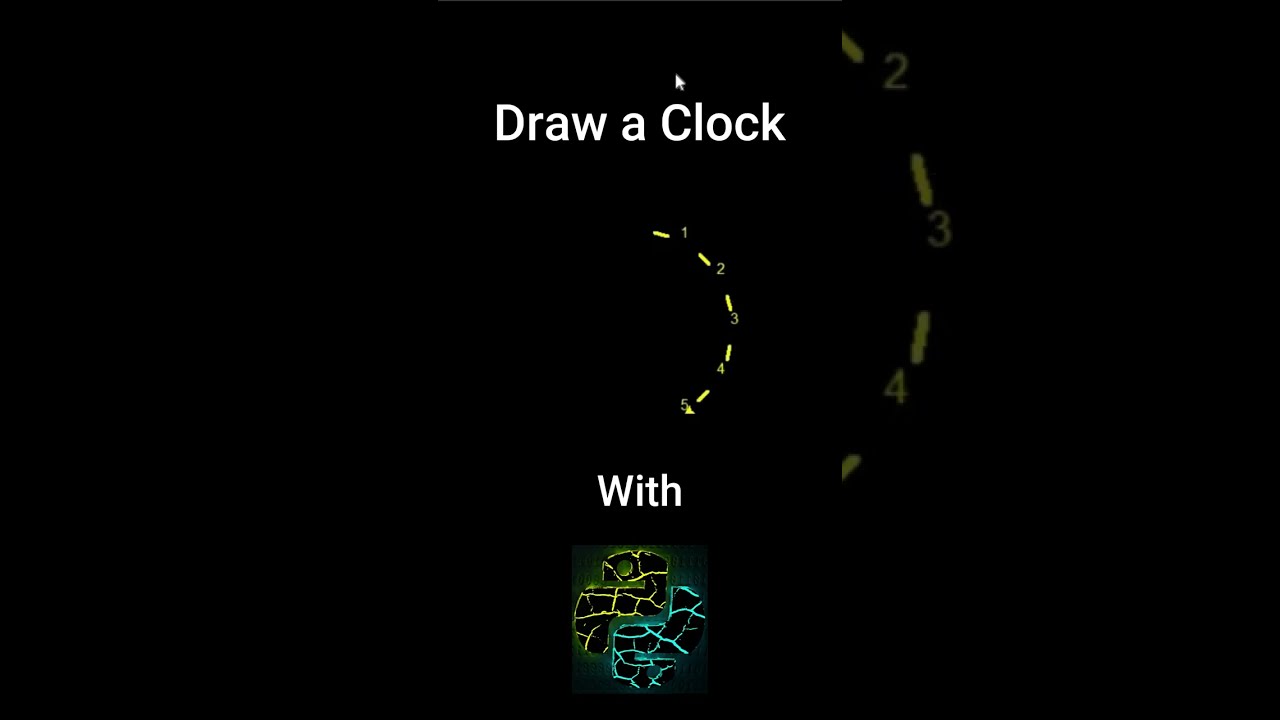 Draw a Clock | Python Turtle Graphics | #shorts #python #turtle #turtlegraphics