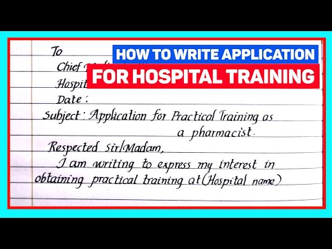 How to Write Application For Hospital Training #jobapplicationletter #hospitaljobs