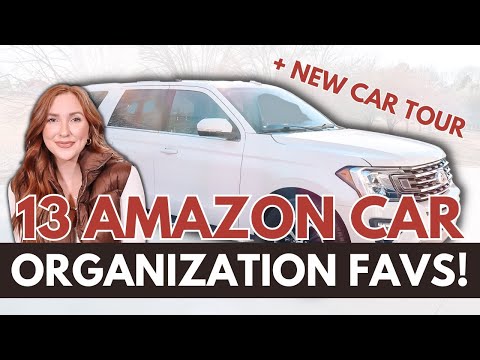 13 Car Organization Favorites from Amazon + New Car Tour | Ford Expedition Max XLT *MOM CAR*