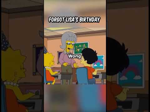 Everyone forgets Lisa’s Birthday #funny #simpsons #viralvideo
