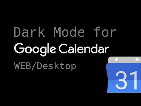 How to use dark mode in Google Calendar Web / Desktop