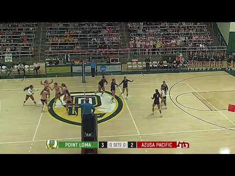PLNU Volleyball sweeps #15 Azusa Pacific on 2019 Dig Pink Night