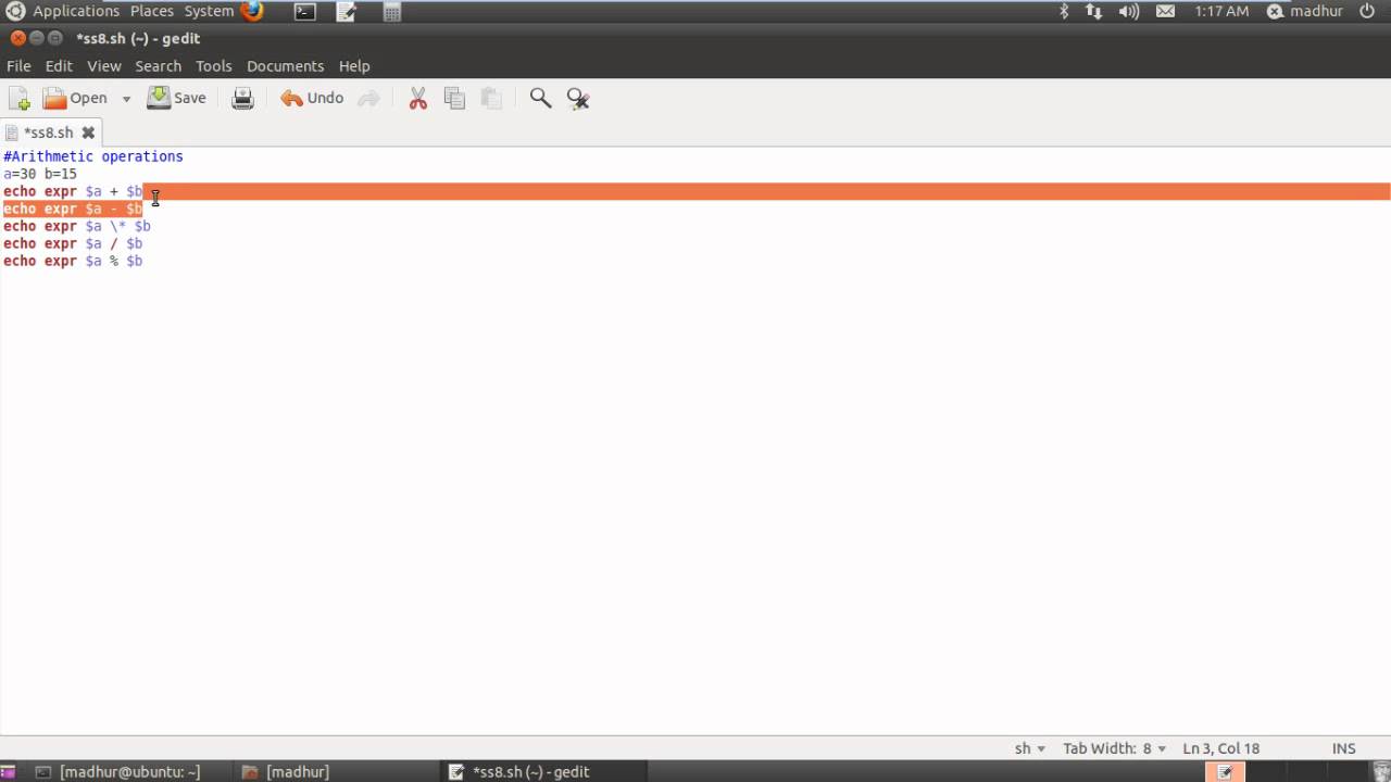Shell Scripting Tutorial-23: Math On Integers Using 'expr'