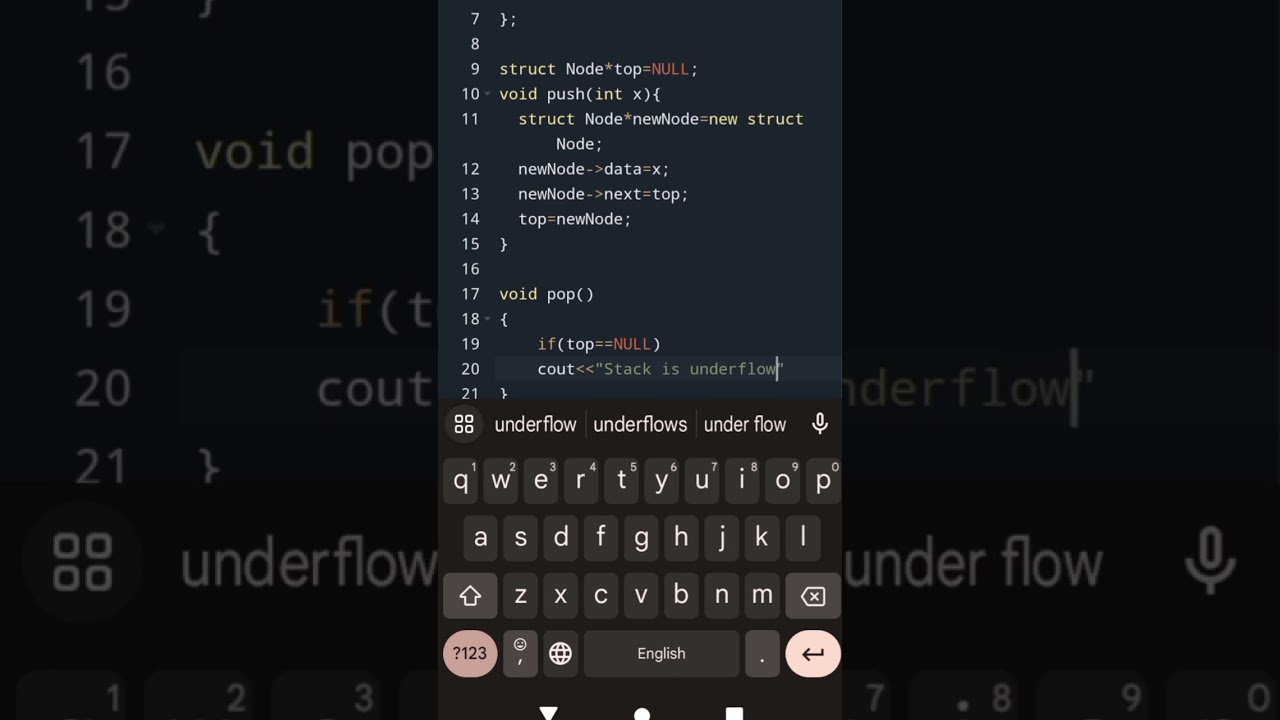 Easy C++ code for Stack using Linked list Data structure #ccoding #easycodingtutorial