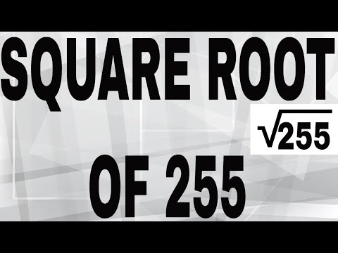 SQUARE ROOT OF 255