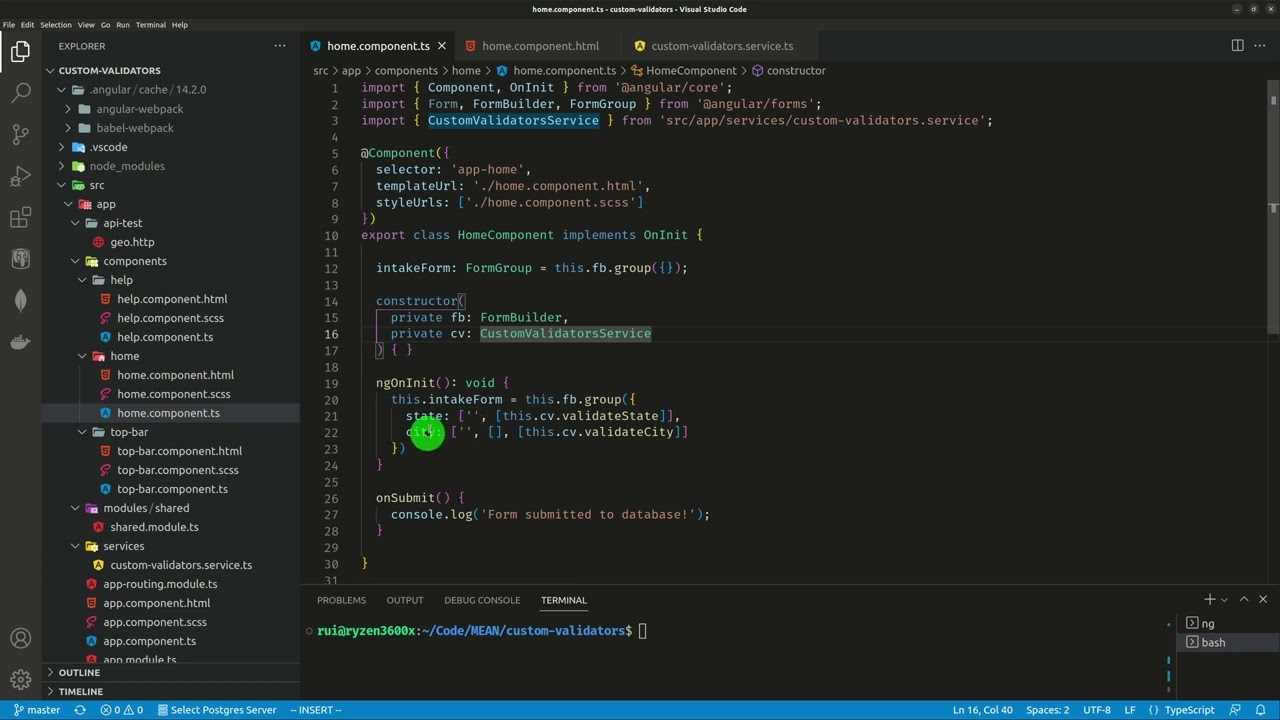 Angular custom validator: sync and async