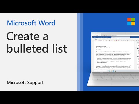 How to create a bulleted or numbered list in Word | Microsoft
