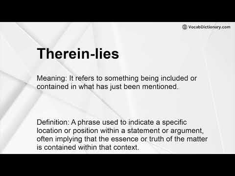 Therein-lies Meaning