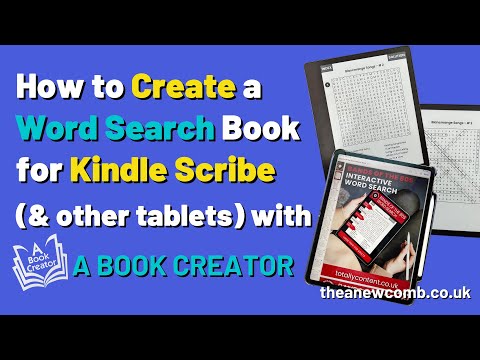 How to Create Interactive Word Search Puzzles for Kindle Scribe & Tablets using 'A Book Creator'