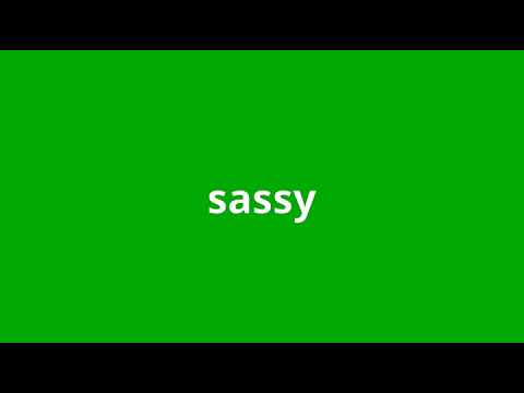 what is the meaning of sassy