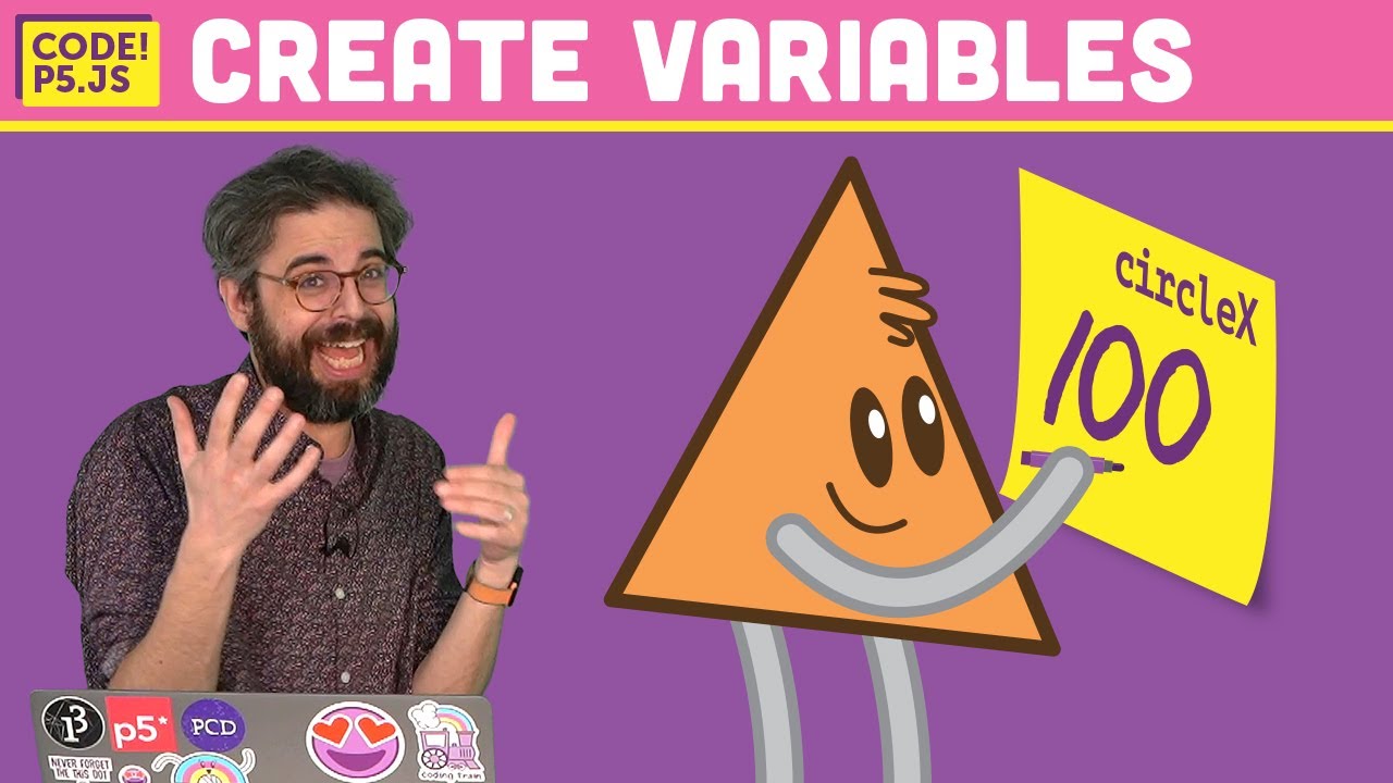 2.2: Variables in p5.js (Define Your Own) - p5.js Tutorial